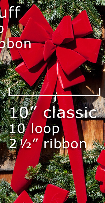 Industry Standard Red and Burgundy Velvet Bows: Emilie's Christmas Bows