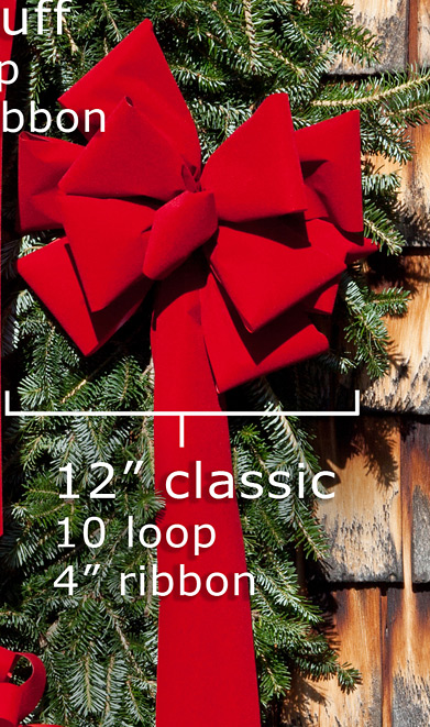 Industry Standard Red and Burgundy Velvet Bows: Emilie's Christmas Bows